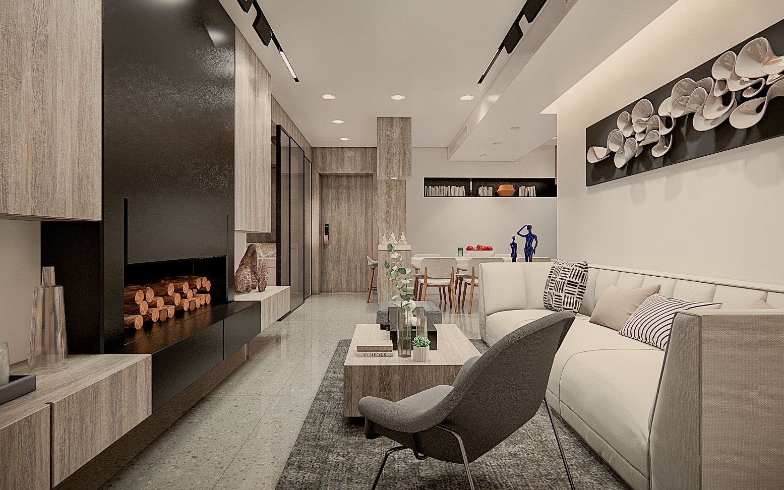 88平米静谧美宅设计方案(su建模,EN渲染)