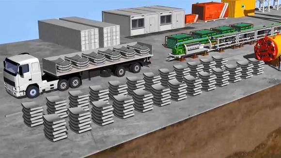 小孔径盾构机施工原理及过程动画演示,这次长见识啦!