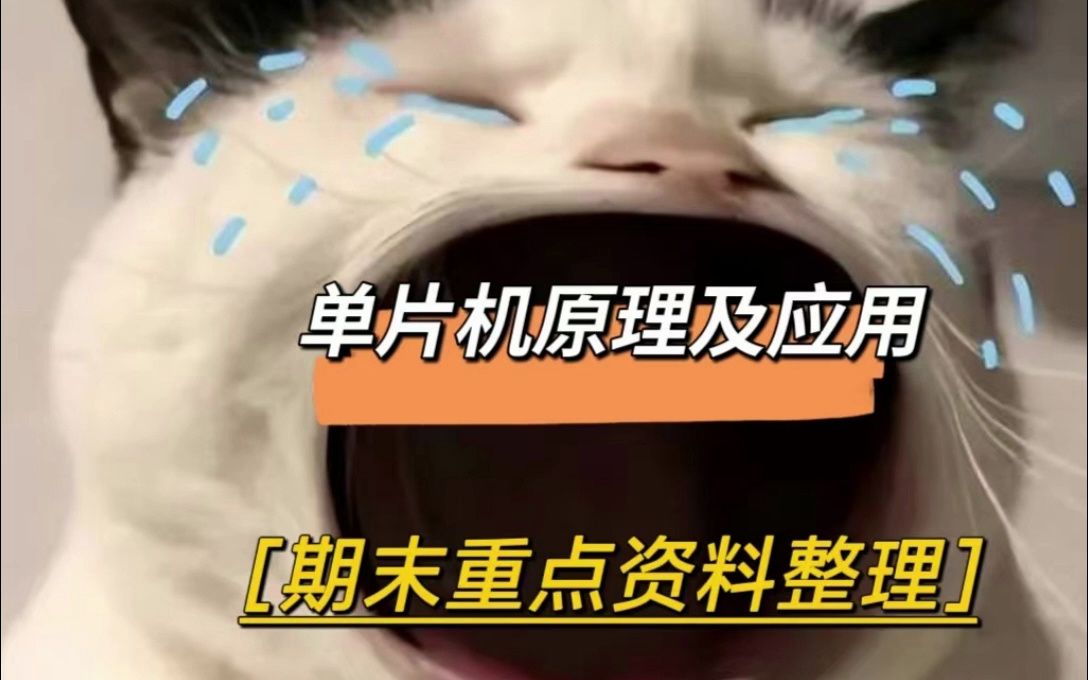 《单片机原理及应用》重点知识点总结|干货ߓ