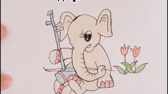 画大象#育儿简笔画 #育儿 #育儿简笔画一起来看 #育儿教育