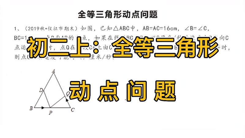 初二数学上:全等三角形动点问题