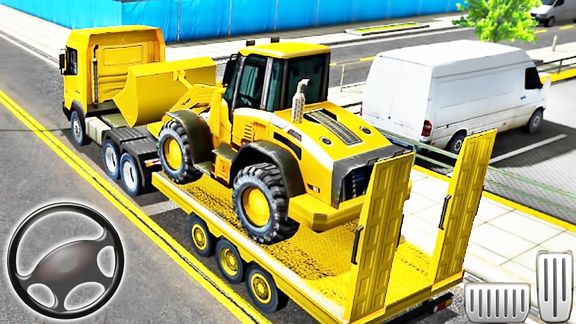 模拟驾驶卡车拖车运输工程车小游戏