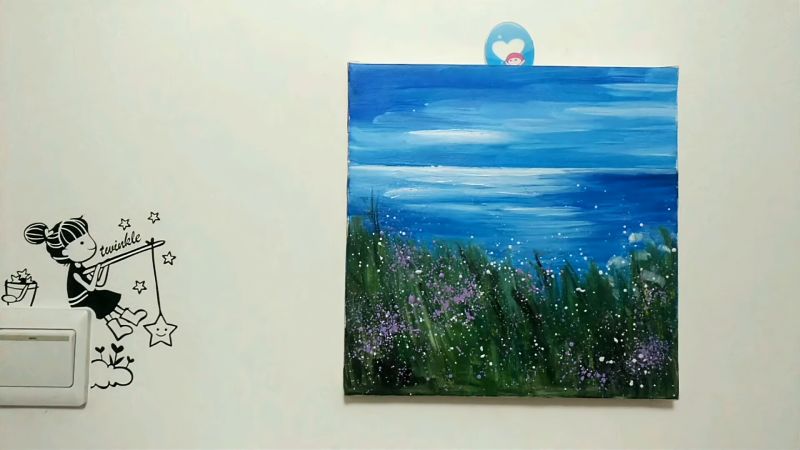 手绘油画!简单唯美风景画绘画视频。绘画打卡继续