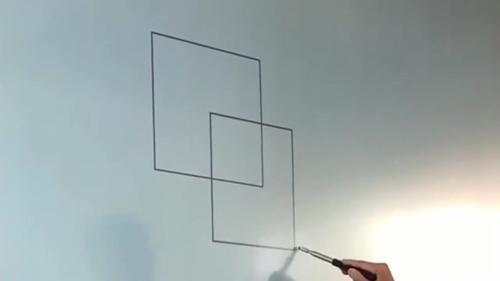 小时候不会画立体图形,现在轮到我教学生画正方体,感觉瞬间回到童年