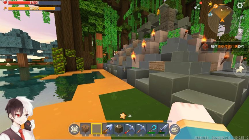 迷你世界单人生存18:雨林神庙我来也