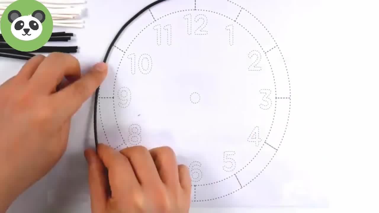 手工制作时钟模型玩具认识时间,小太阳快乐园