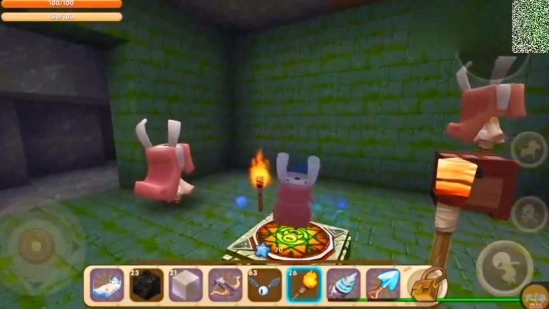 迷你世界生存-我还是第一次发现兔美美地牢呢,而且兔美美很温顺