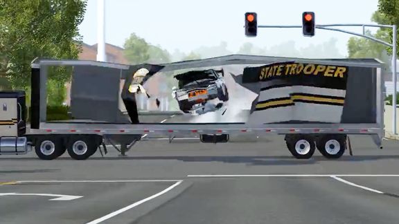 BeamNG:测试经历地狱般惨烈的车祸后的汽车,低盘和发动机性能