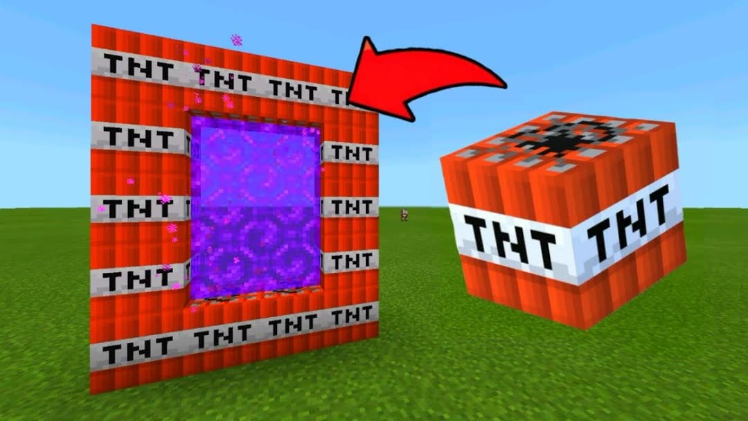 我的世界传送门教程:教大家传送到全是TNT的世界