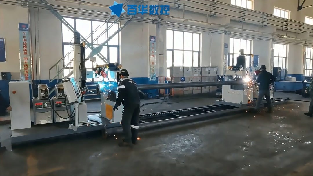 煤业管法兰管道自动焊接