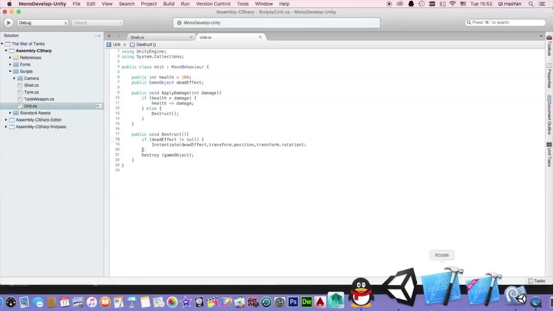 Unity3D坦克大战项目实例:第七集-生命值系统