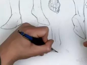 动态手和脚绘画教程11 动漫基础教程 人体基础教程 高考速写