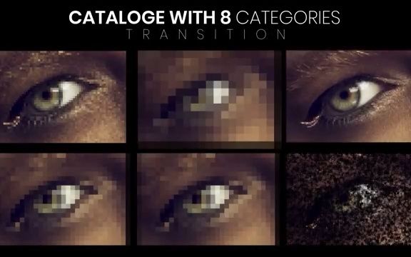 PR预设-100种马赛克像素化打码视觉特效