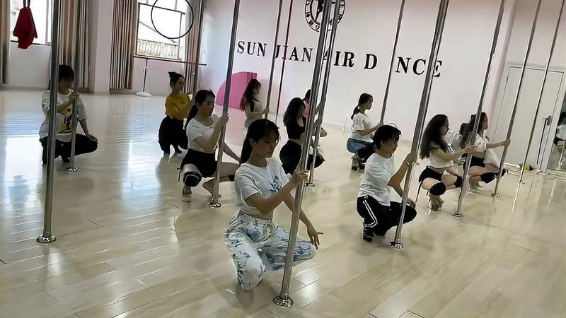 性感妖娆的钢管舞能快速燃烧脂肪噢,一起嗨皮