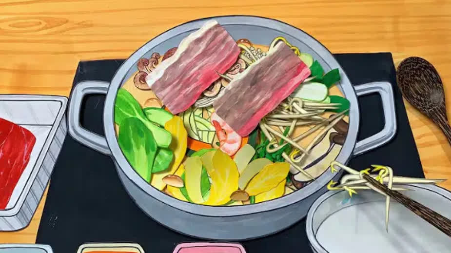 趣味定格动画,美味又丰盛的火锅制作过程,太棒了!