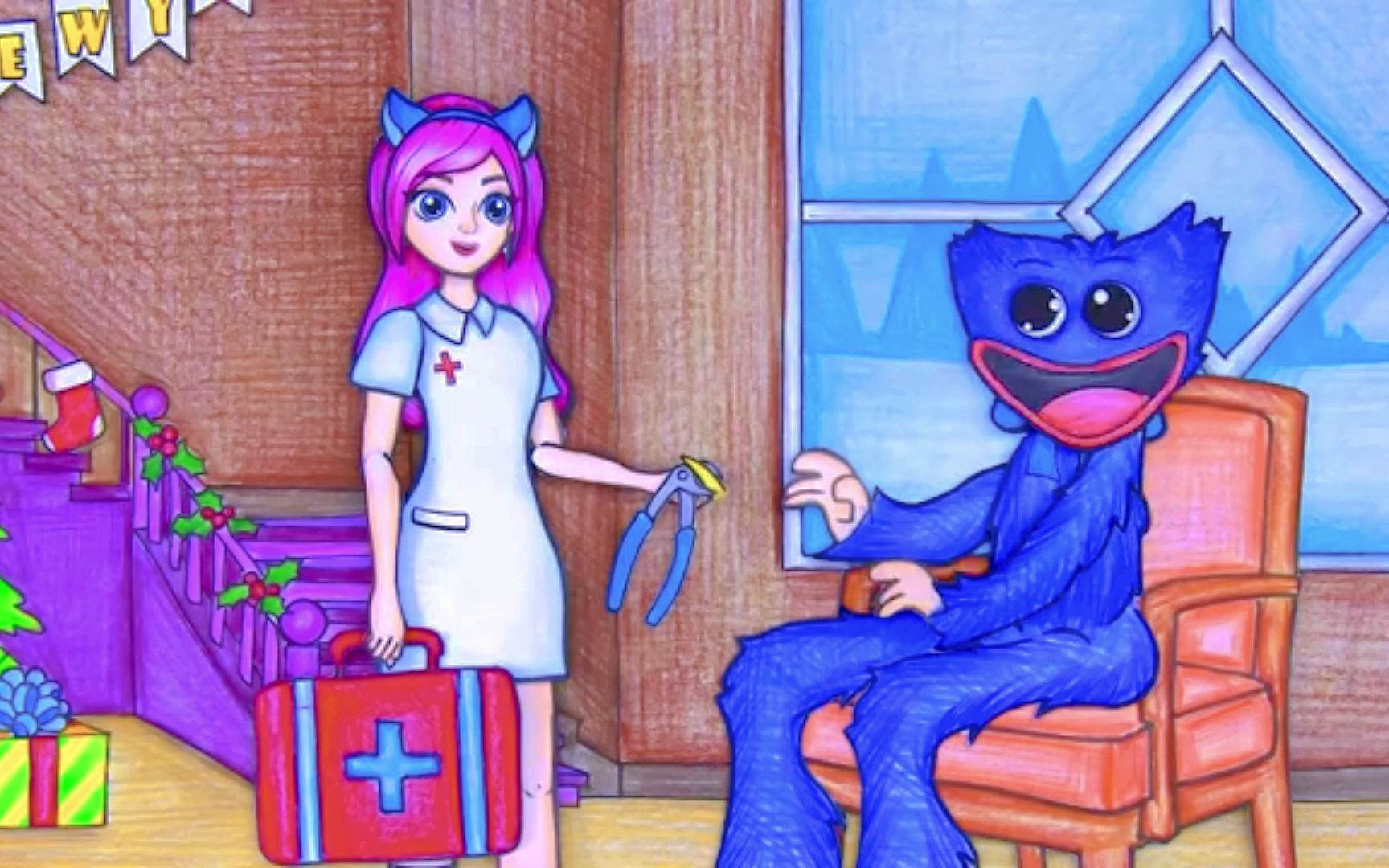 定格动画—牙齿坏了千万别自己乱弄,一定要找医生哦