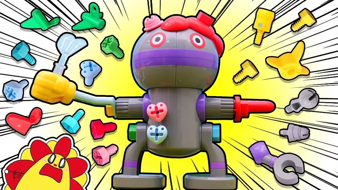 【玩具食玩动画】手工制作螺丝超人,你能学会吗?