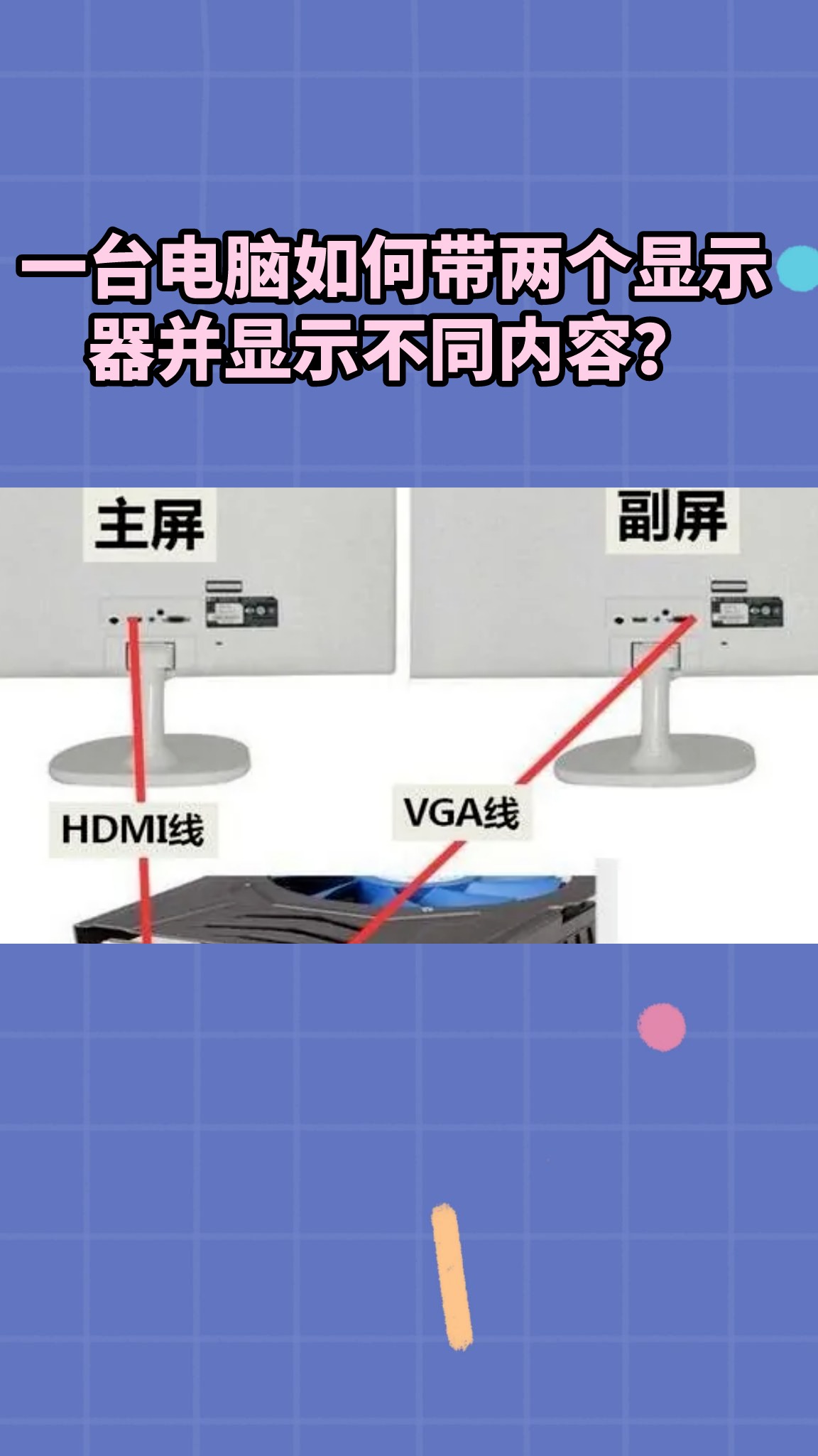 ...一台电脑如何带两个...