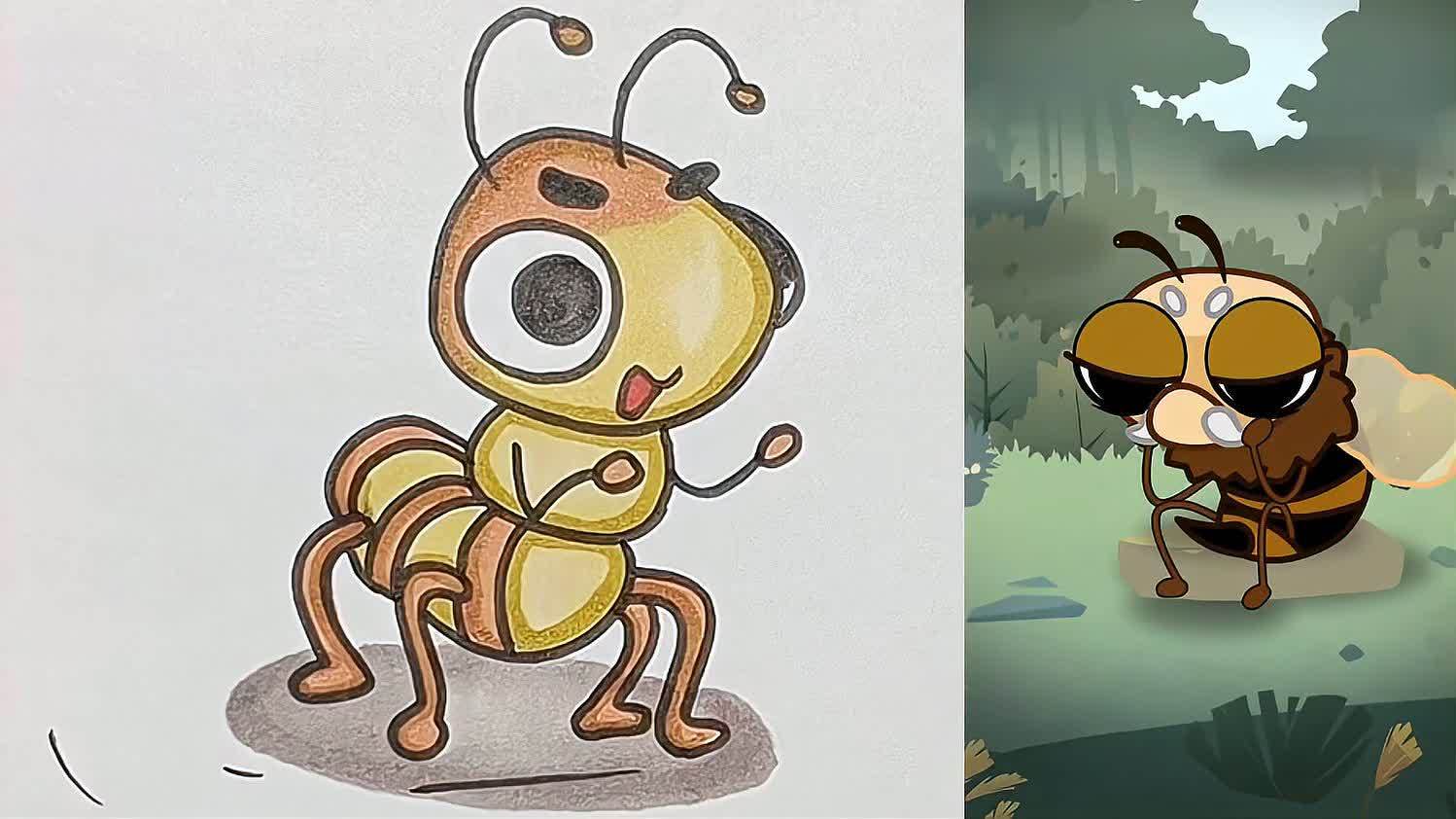 这样画的小蚂蚁真的超级简单