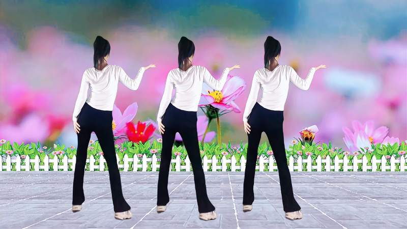 伤感情歌《我是你的格桑花》广场舞背面演示 时尚动感流行舞
