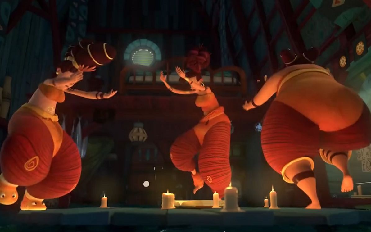 女巫施法让海水下降,无意引发大海啸,搞笑动画《奇幻旅程》