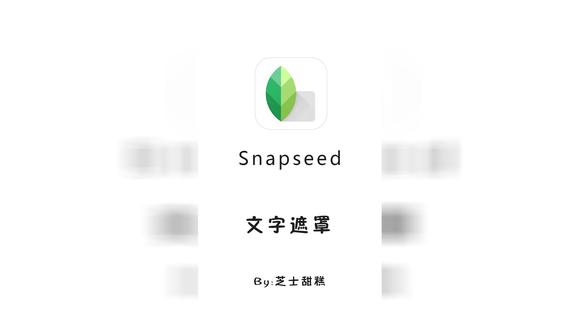 「指划修图Snapseed」图片遮住文字效果