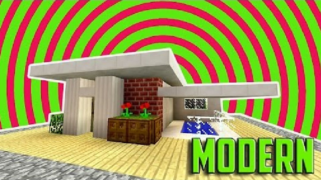 我的世界教程:如何建造一个小型的现代住宅