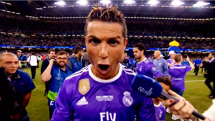 C罗欧冠决赛后场内采访片段