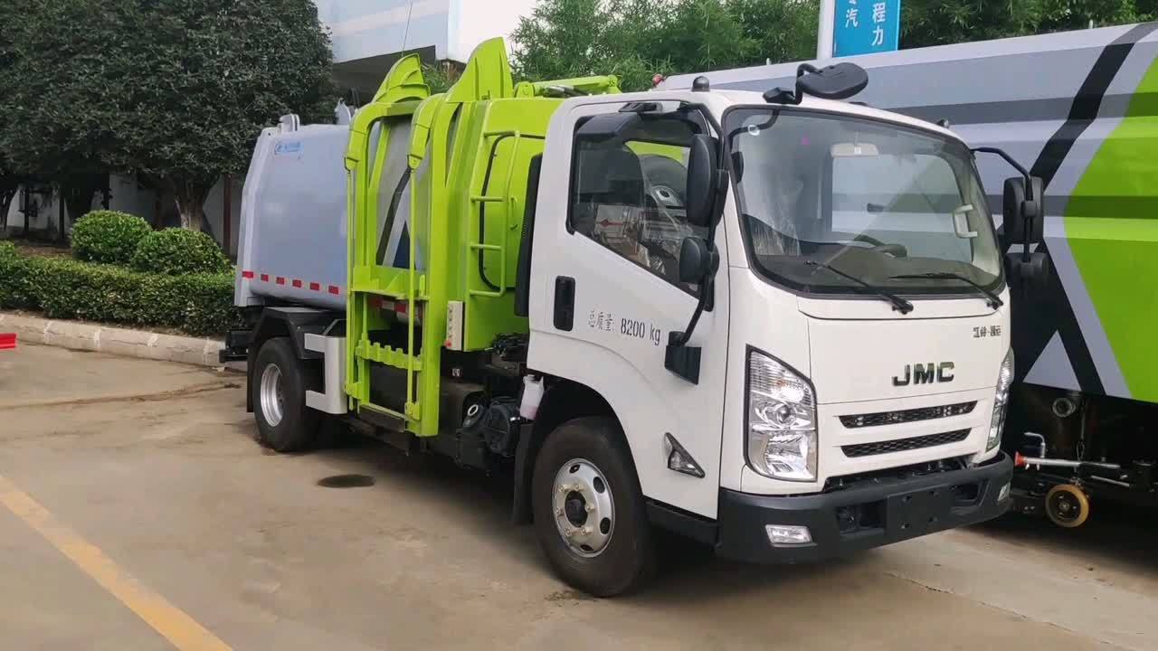 江铃凯悦高端5方国六侧装挂桶压缩垃圾车