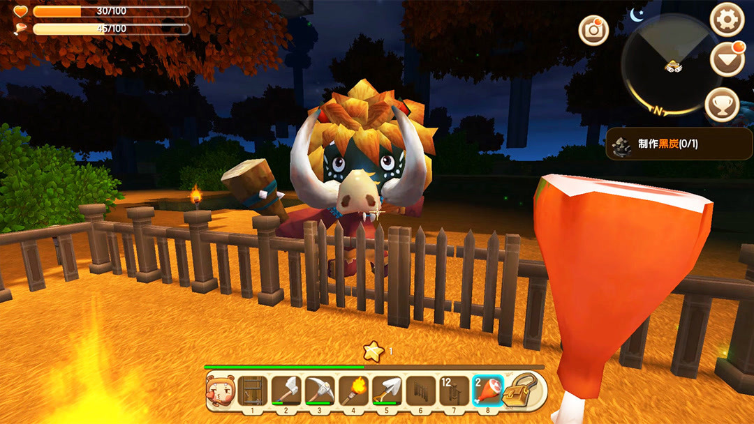 【小熊辛迪】迷你世界 木围栏的搭建 非常实用的道具 防怪必备