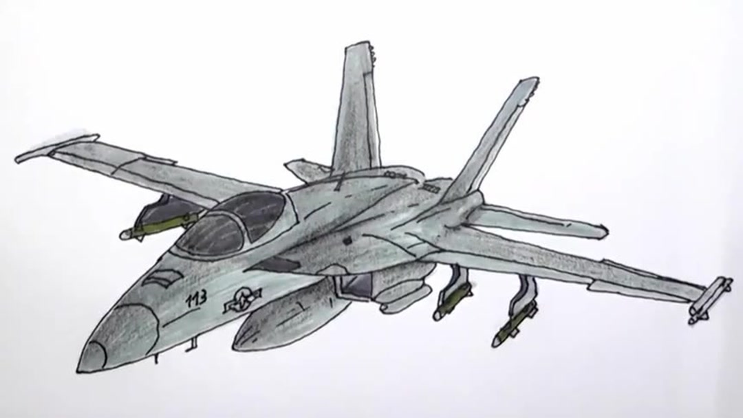 趣味简笔画:画漂亮飞机