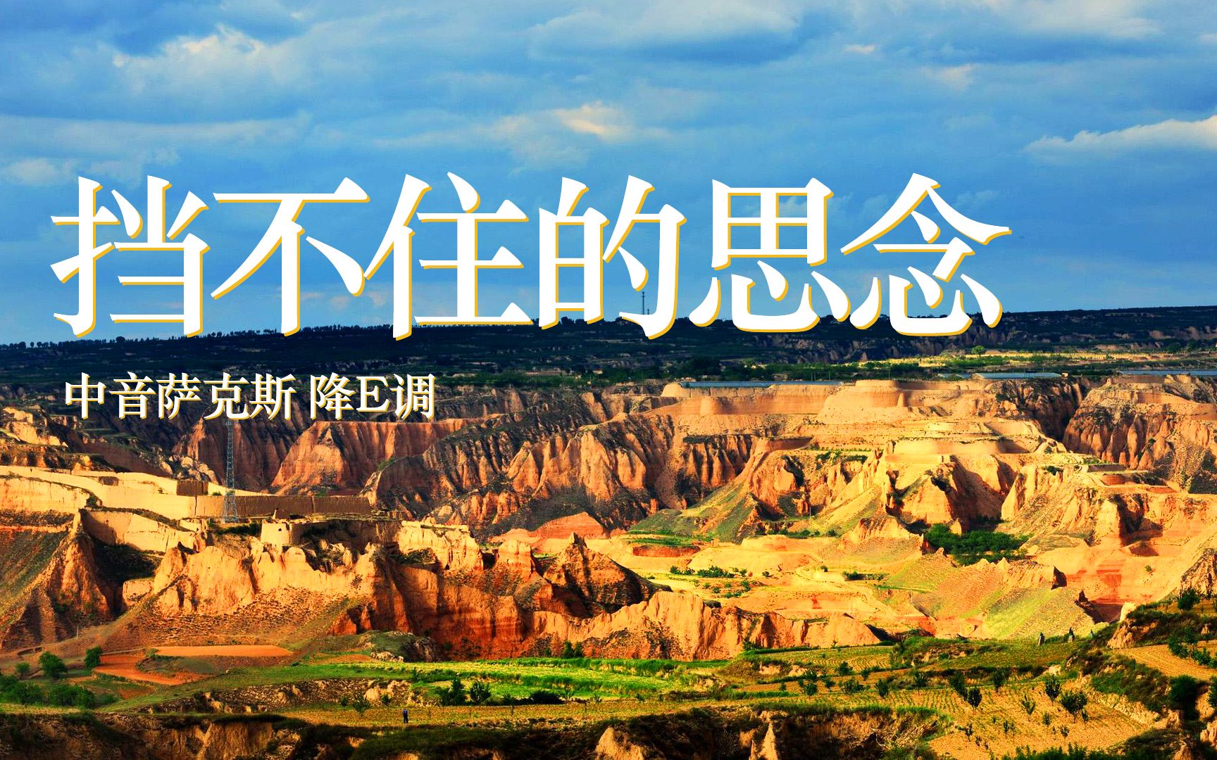 萨克斯演奏《挡不住的思念》,新派陕北民谣,婉转动听别具韵味!