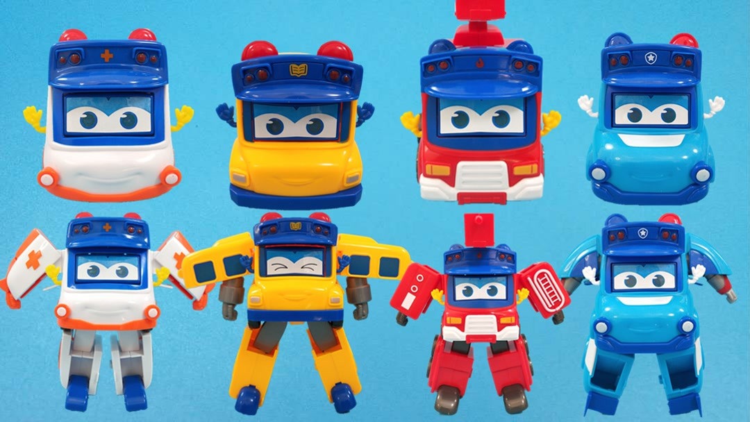 灵犀玩具故事小乐园 第4集 百变校巴变形变脸玩具