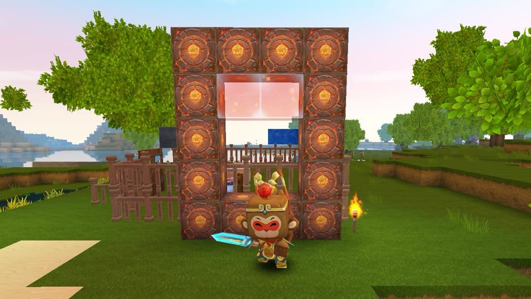 迷你世界生存06 做地心门就是简单