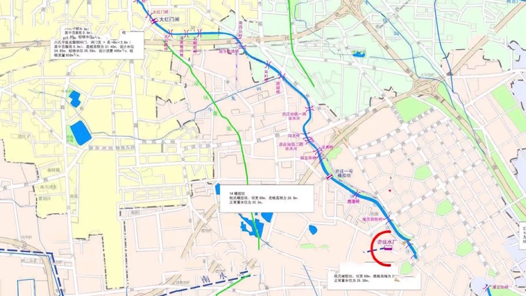 凉水河综合治理启动,减少污水流入,承担城市防洪体系
