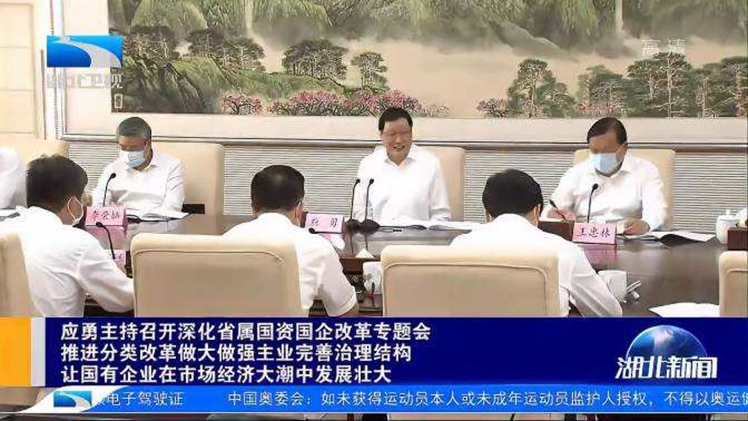应勇主持召开深化省属国资国企改革专题会