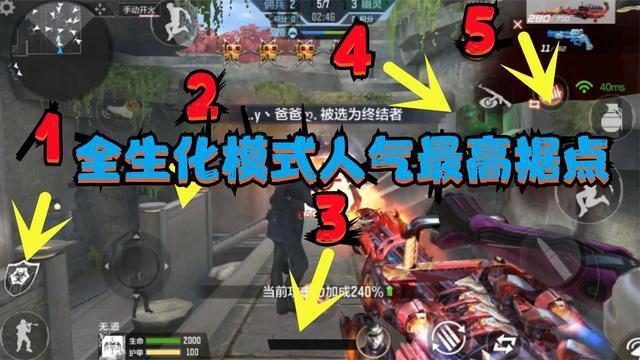 CF手游:生化模式人气最高的据点,整整“五个射击位置”,太强啦