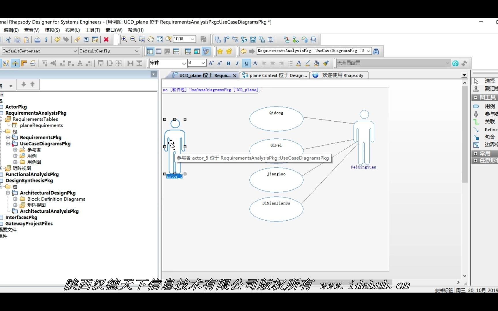 MBSE案例配套之1.需求-3-创建用例模型