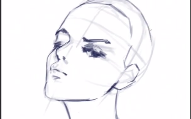 画画内容:头发画法(发型 )画头发时候要保持画面放松状态画画 绘画教程