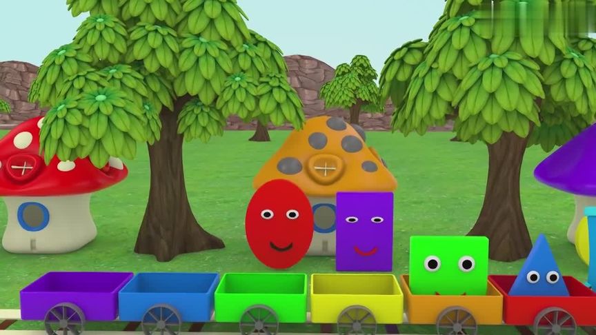 少儿动画,宝宝用形状学习数字,颜色,真有趣