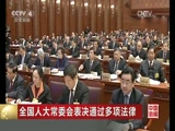 [中国新闻]全国人大常委会表决通过多项法律