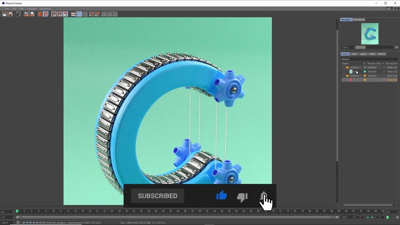 【C4D&Octane教程】制作字母C动画教程