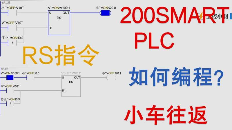 零基础怎么学PLC?教你用RS指令编小车自动往返程序,小白能看懂