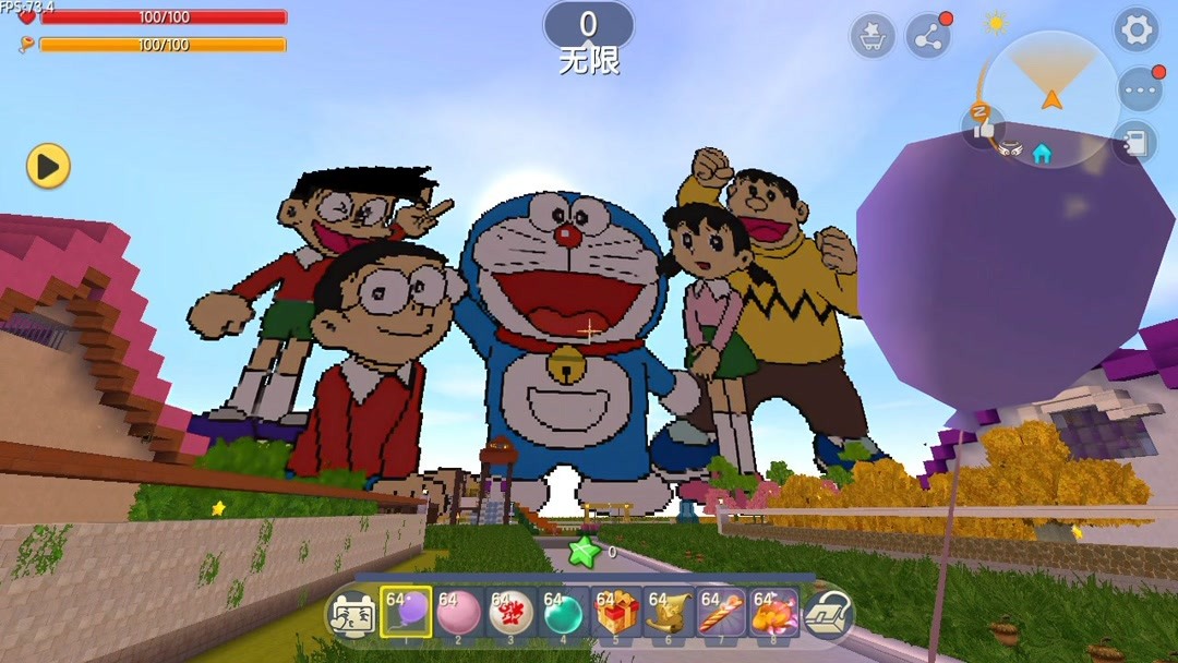 迷你世界:带粉丝们来到哆啦a梦的世界 去找时光机