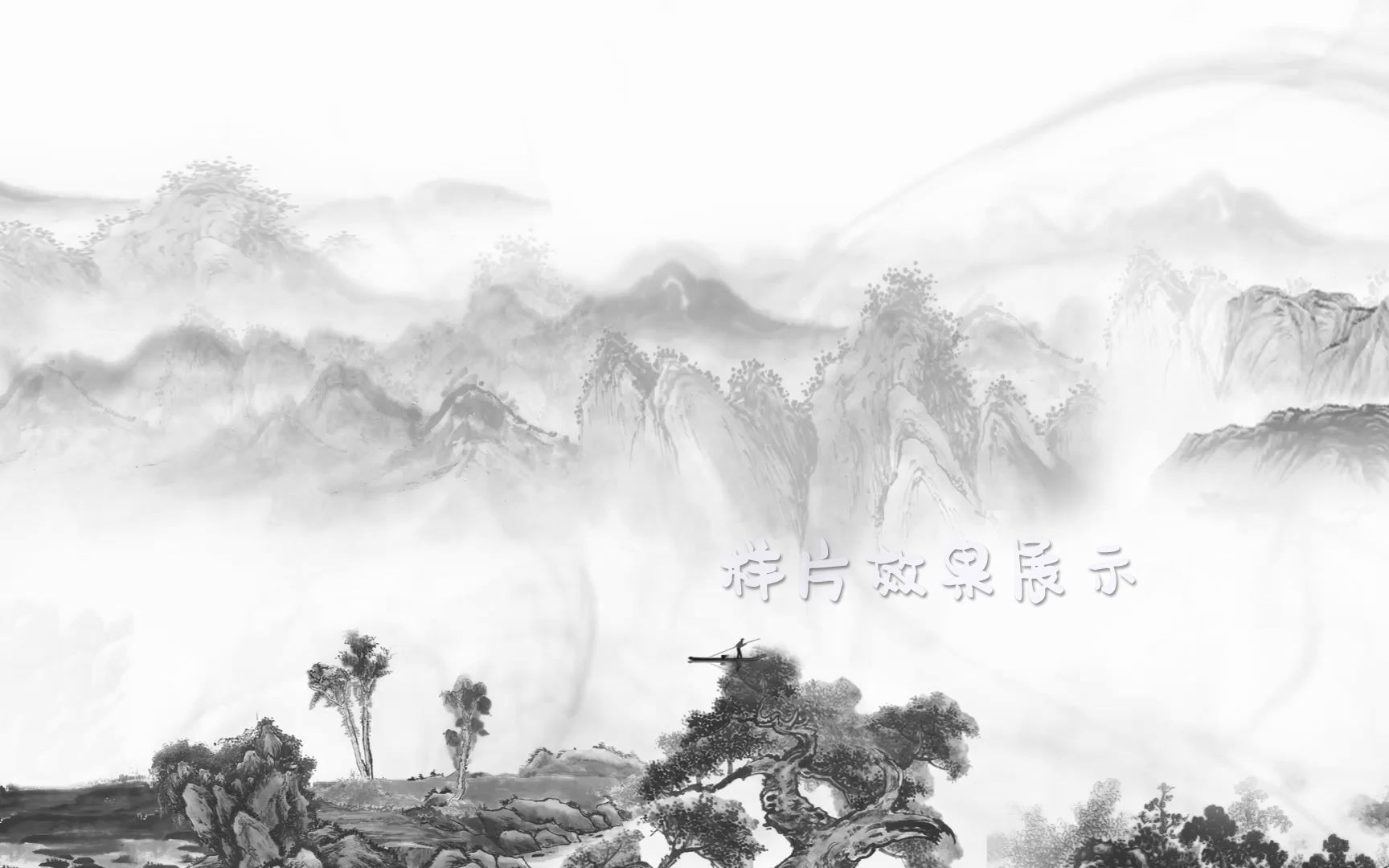 ...风桃花花瓣飘落江南水乡水墨江南旗袍秀民族舞蹈公司企业学校小学...