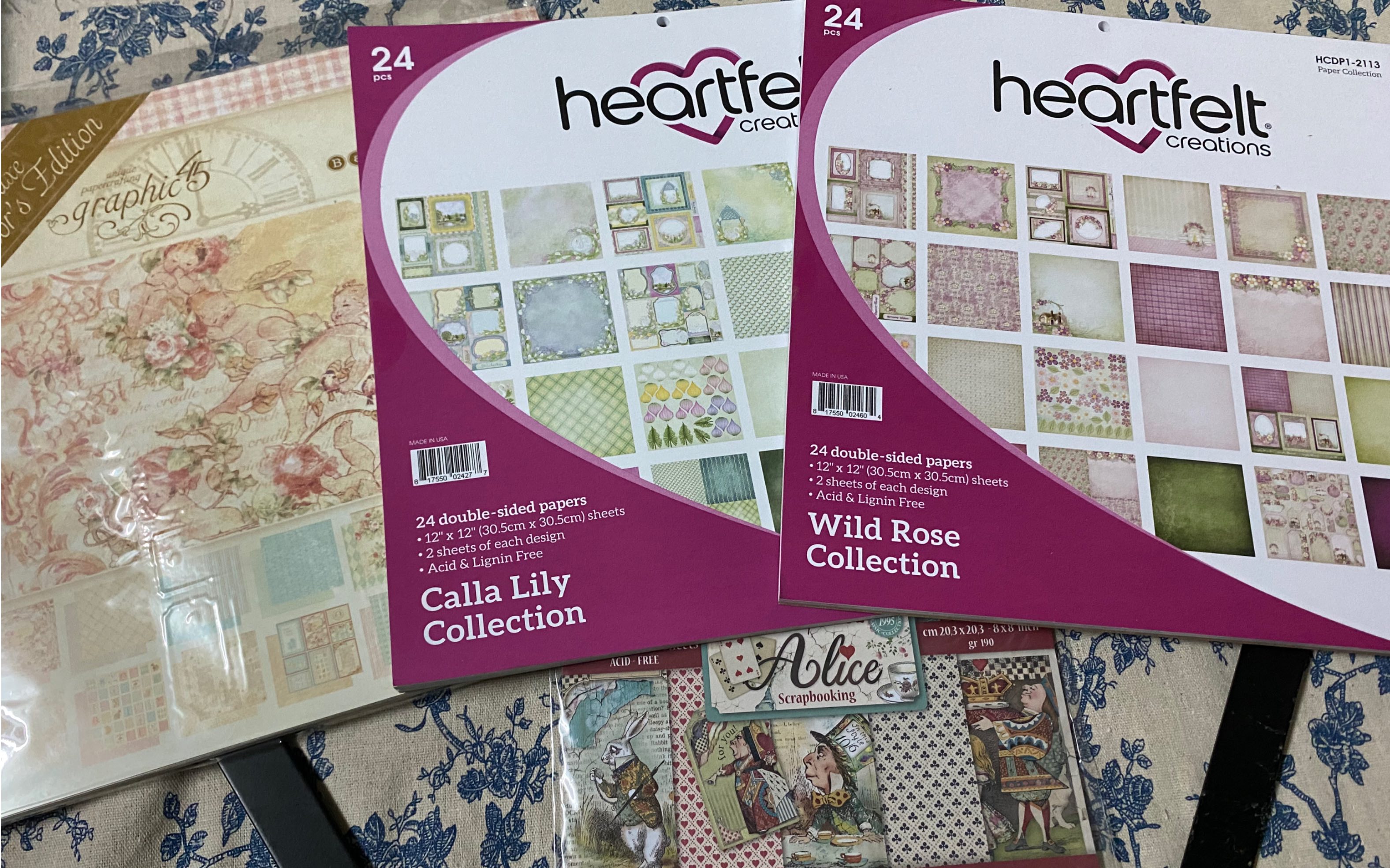 【纸本分享】Heartfelt、Graphic45、Stamperia手工相册手帐背景纸本...