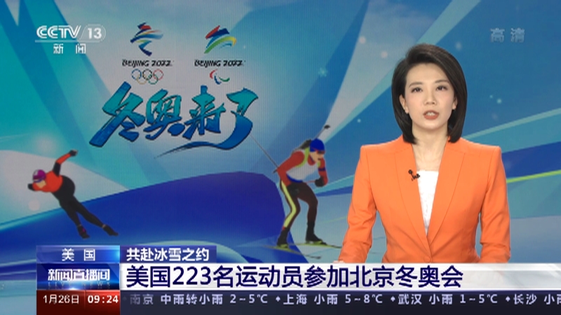 [新闻直播间]美国 共赴冰雪之约 美国223名运动员参加北京冬奥会