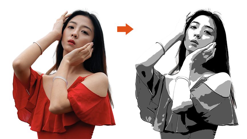 用PS将图像真正矢量化:在矢量软件Ai里面可以编辑!