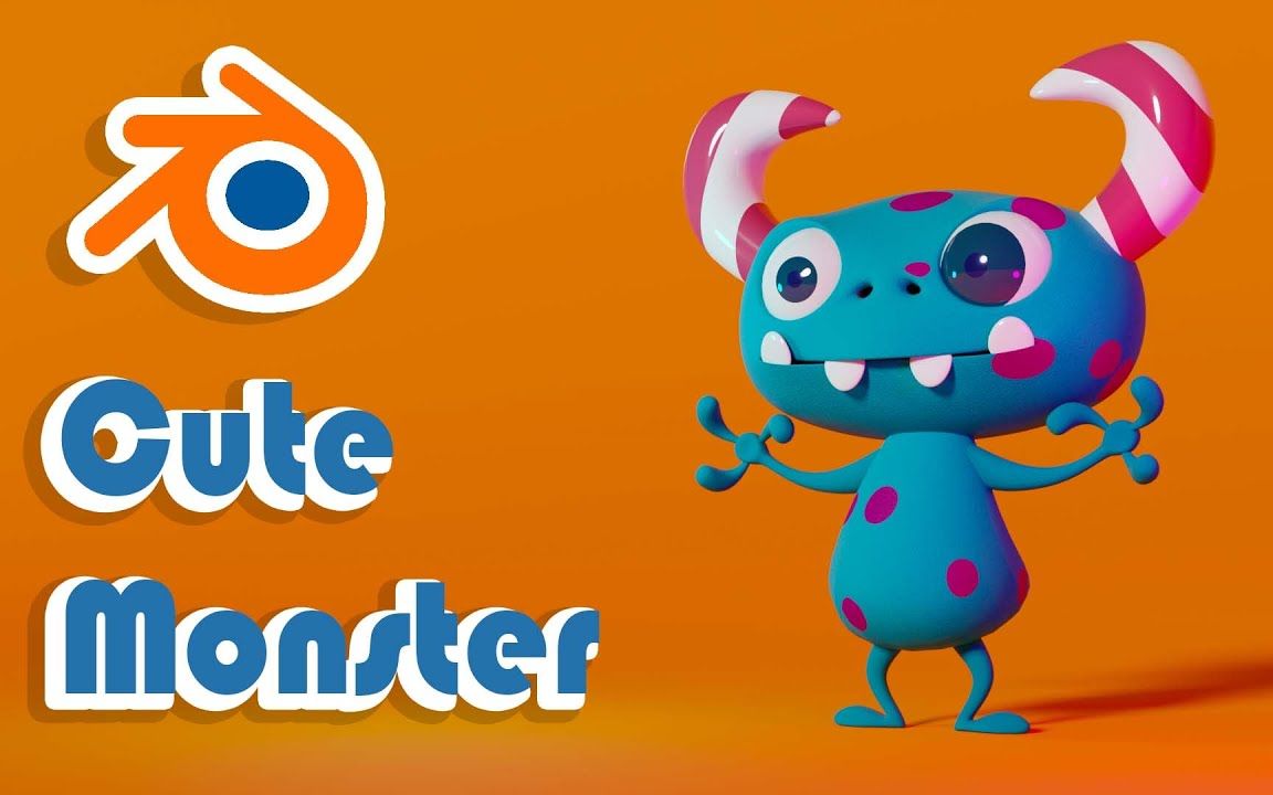 【Blender】简单教程半个钟捏出个小怪兽?!