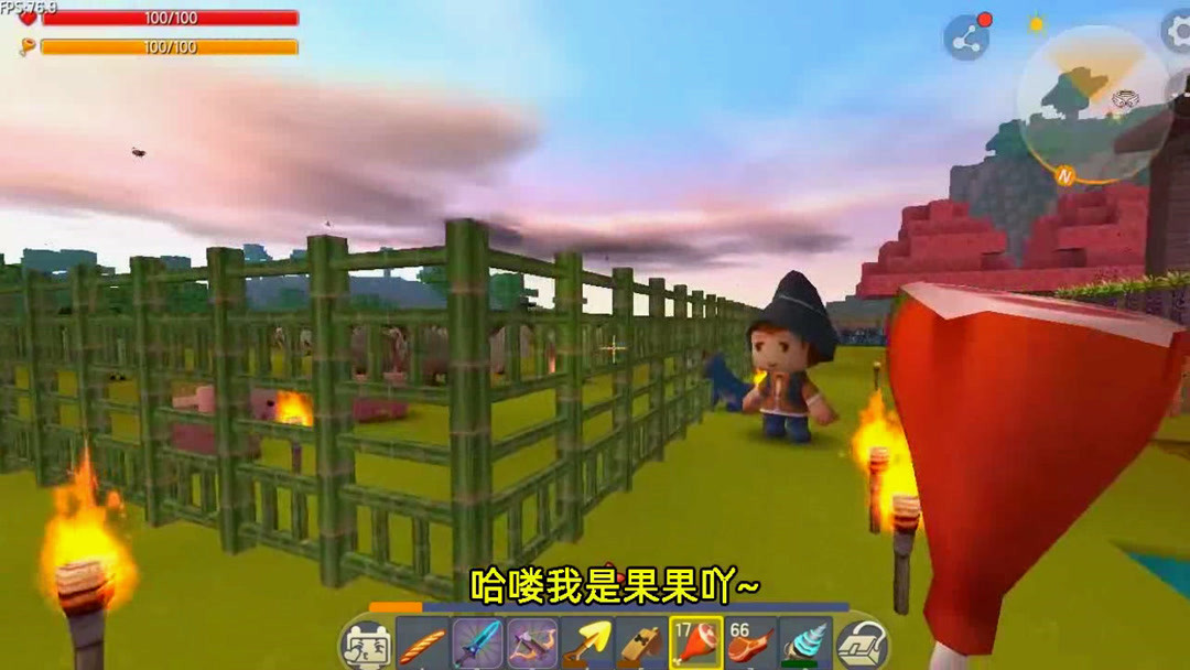 迷你世界之果果:极限生存,外面下起大雨,果果好心收养佩奇一家
